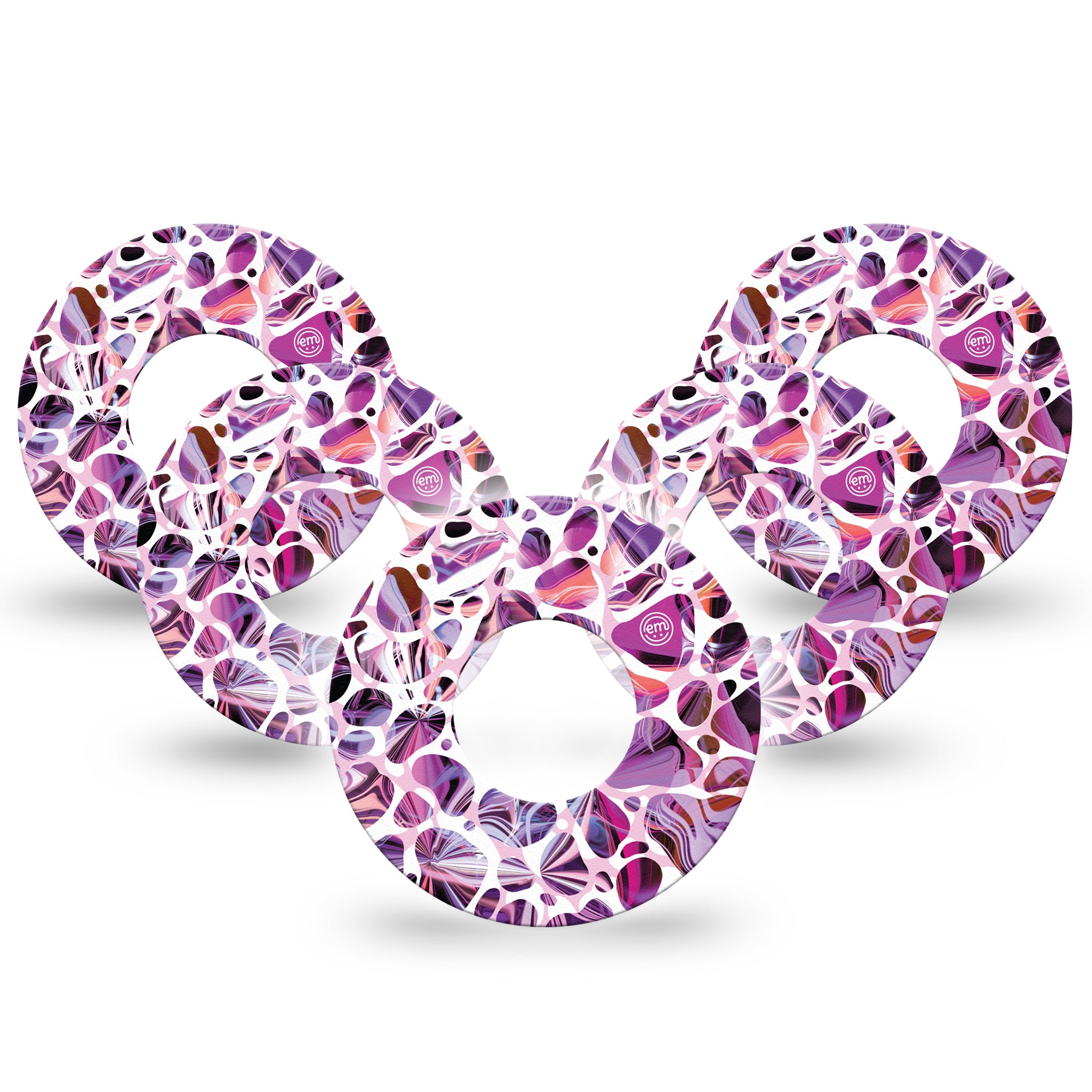 ExpressionMed Purple Pebbles Adhesive Patch Freestyle Libre 2 - Diabeticsupply.co.uk