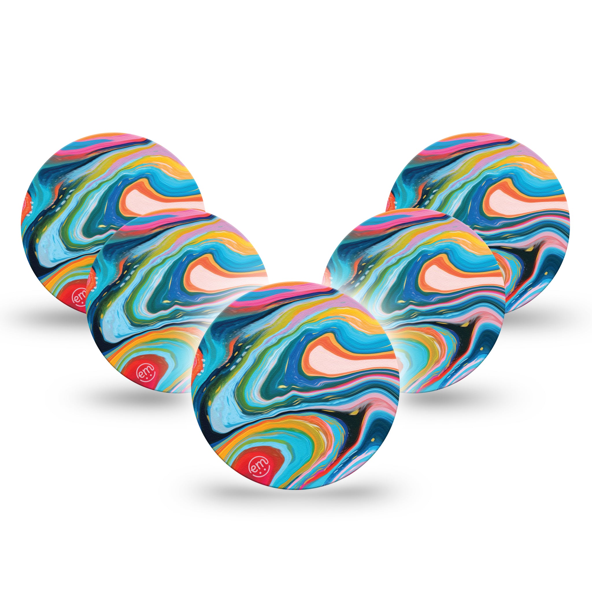 ExpressionMed OverPatch Colour Melting Swirl Adhesive Patch Freestyle Libre 3 - Diabeticsupply.co.uk