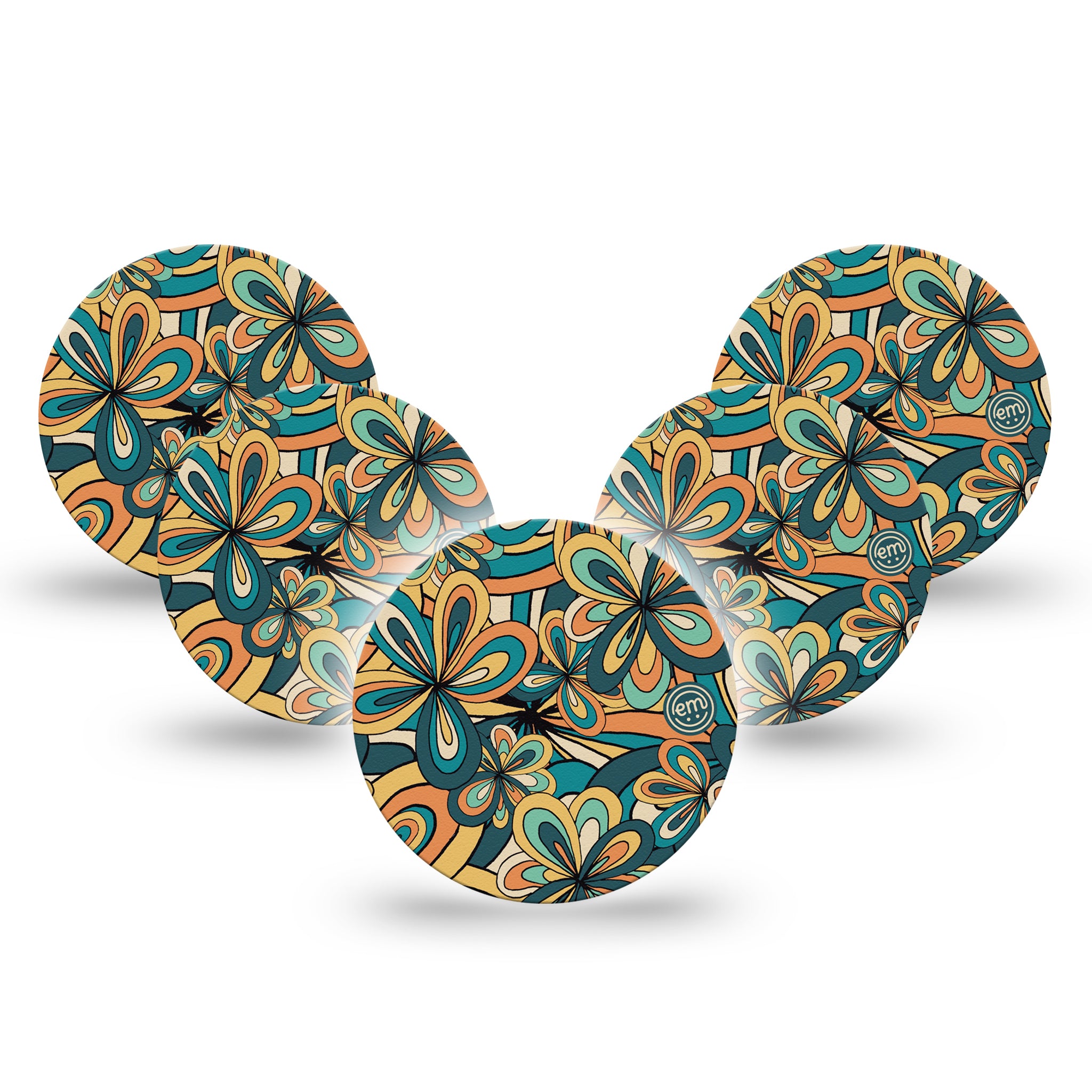 ExpressionMed OverPatch 70s Vintage Adhesive Patch Freestyle Libre 3 - Diabeticsupply.co.uk