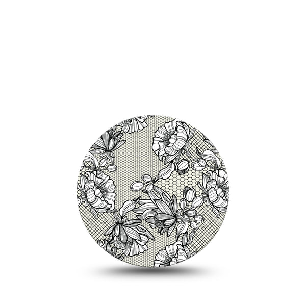 ExpressionMed OverPatch Black Lace Adhesive Patch Freestyle Libre 3 - Diabeticsupply.co.uk