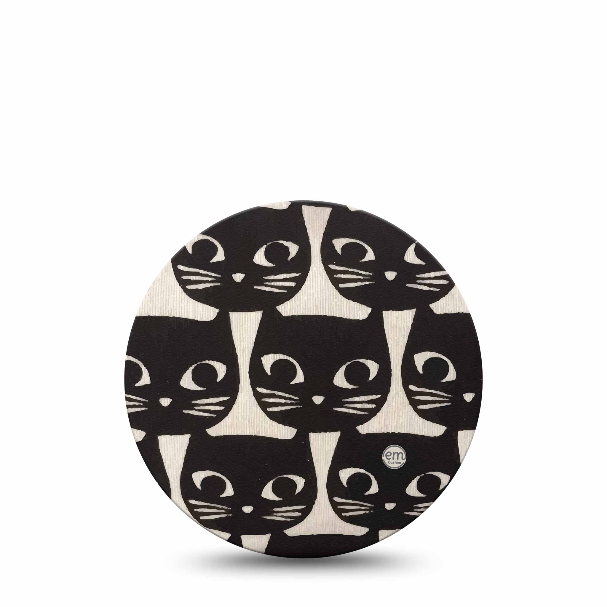 ExpressionMed OverPatch Black Cats Adhesive Patch Freestyle Libre 2 or 3 - Diabeticsupply.co.uk