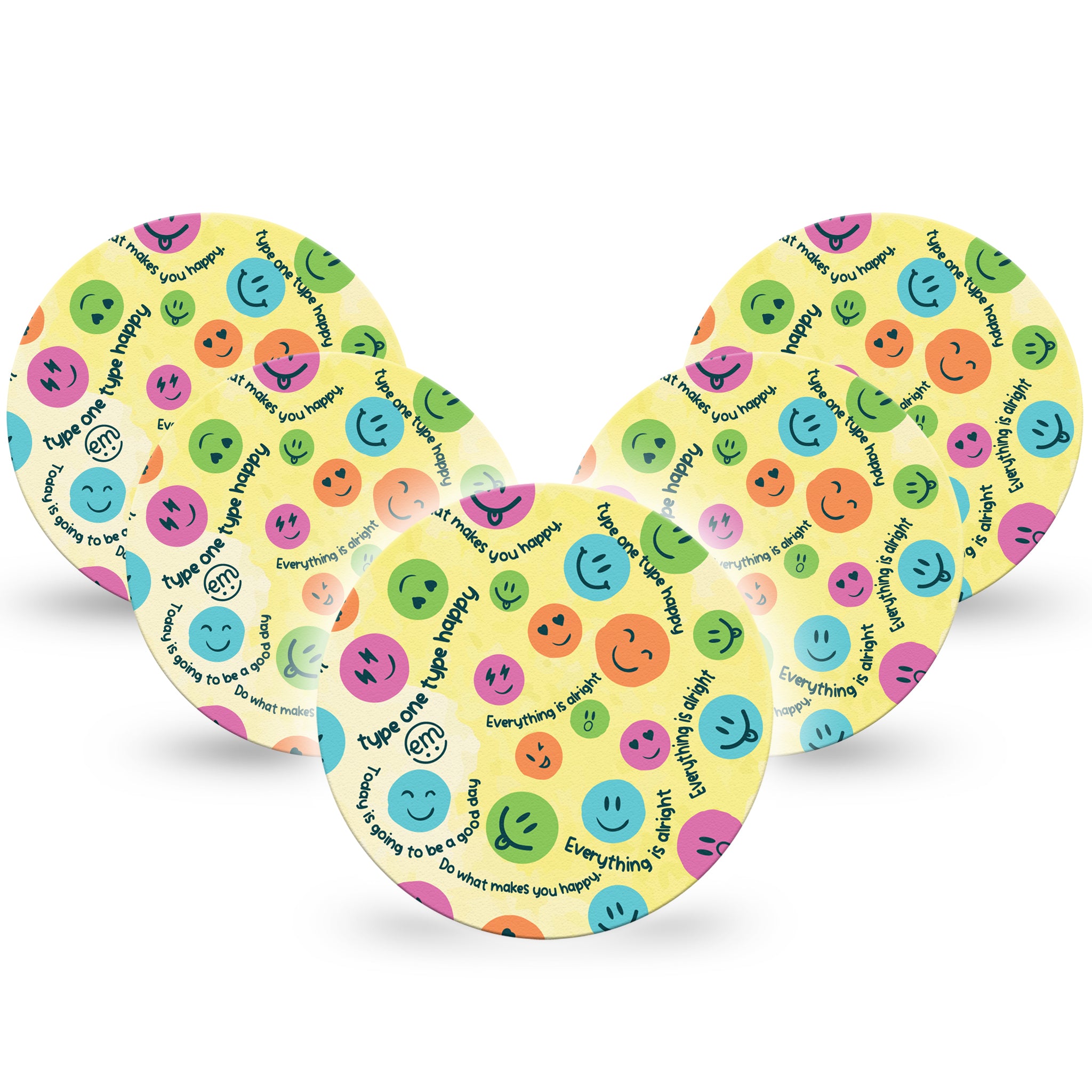 ExpressionMed OverPatch Smileys Adhesive Patch Freestyle Libre 2 or 3 - Diabeticsupply.co.uk