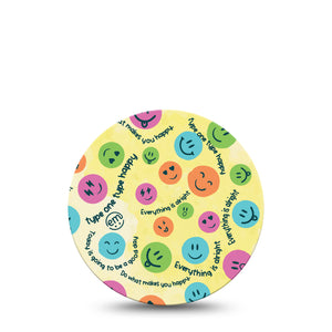 ExpressionMed OverPatch Smileys Adhesive Patch Freestyle Libre 2 or 3 - Diabeticsupply.co.uk