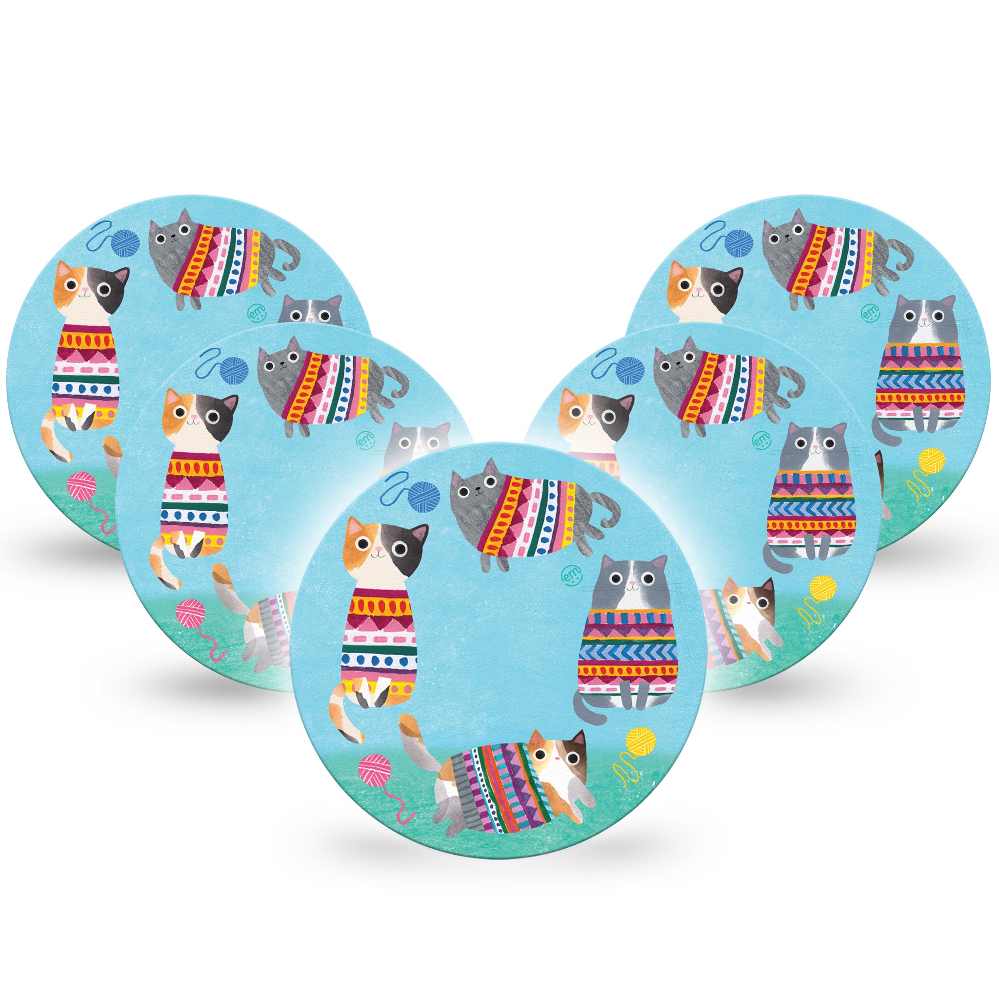 ExpressionMed OverPatch Sweater Cats Adhesive Patch Freestyle Libre 2 or 3 - Diabeticsupply.co.uk