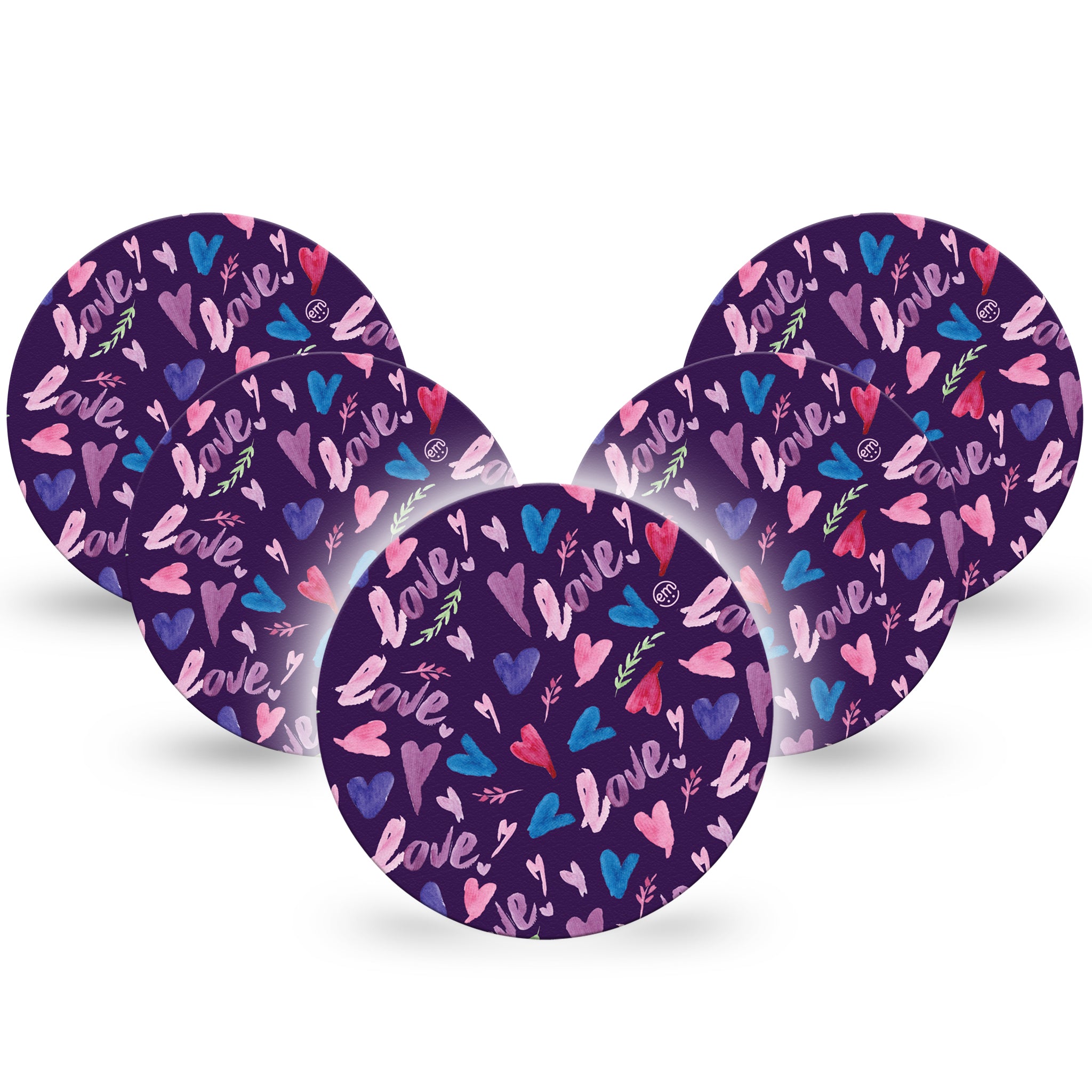 ExpressionMed OverPatch Watercolour Love Adhesive Patch Freestyle Libre 2 or 3 - Diabeticsupply ...