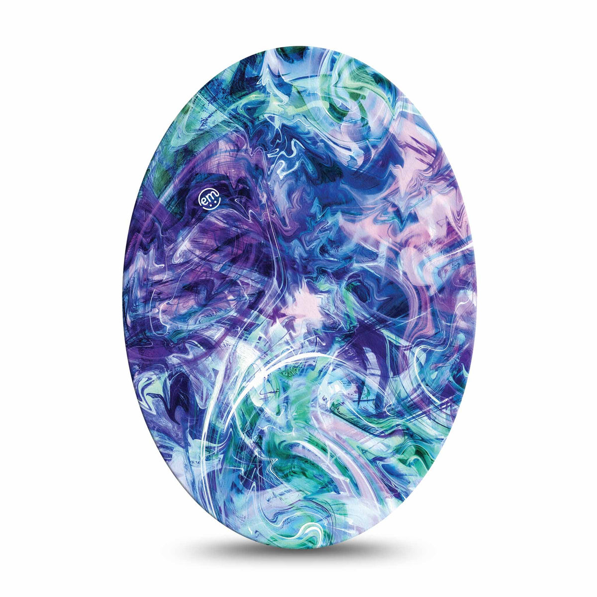 ExpressionMed Deep Purple Swirl Adhesive Patch Oval - Diabeticsupply.co.uk