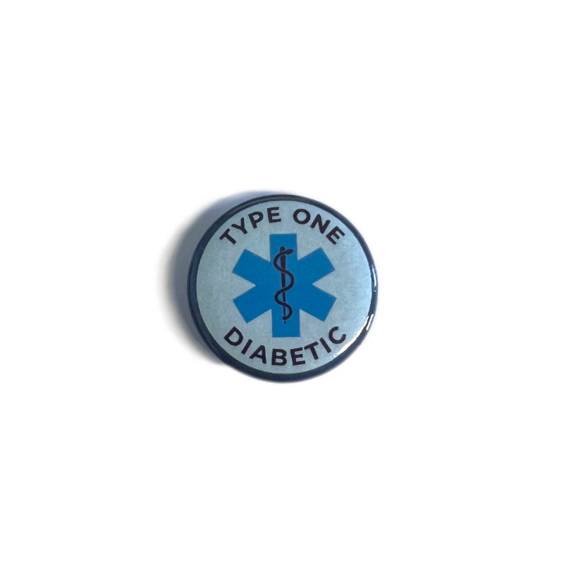 ETC Type One Diabetic Blue Medical Alert Badge - Diabeticsupply.co.uk