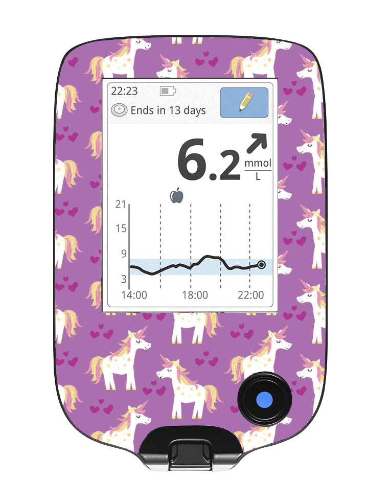 Freestyle Libre 2 Reader Sticker (Unicorns) - Diabeticsupply.co.uk