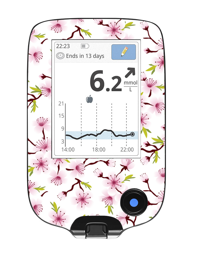 Freestyle Libre 2 Reader Sticker (White Cherry Blossom ...