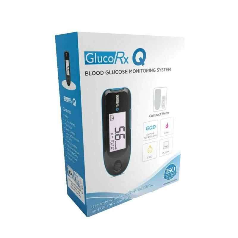 GlucoRx Q Blood Glucose Monitoring System - Diabeticsupply.co.uk