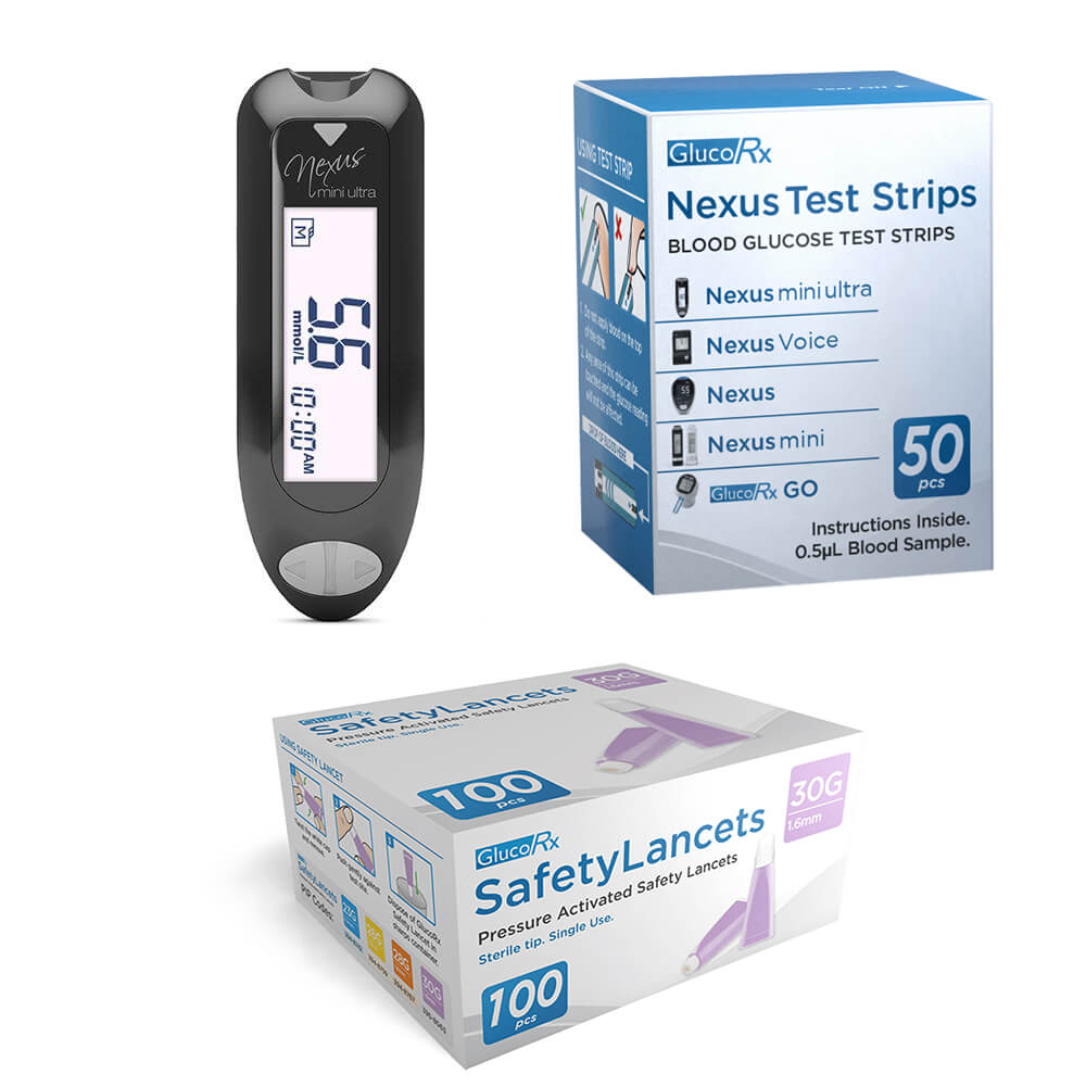 GlucoRX Mini Ultra Starter Kit - Diabeticsupply.co.uk