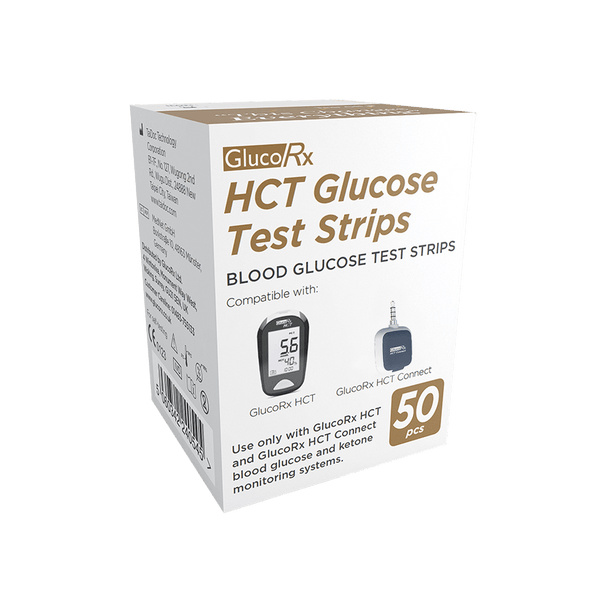 GlucoRx HCT Glucose Test Strips - For GlucoRx HCT Meters - 1 x 50 ...