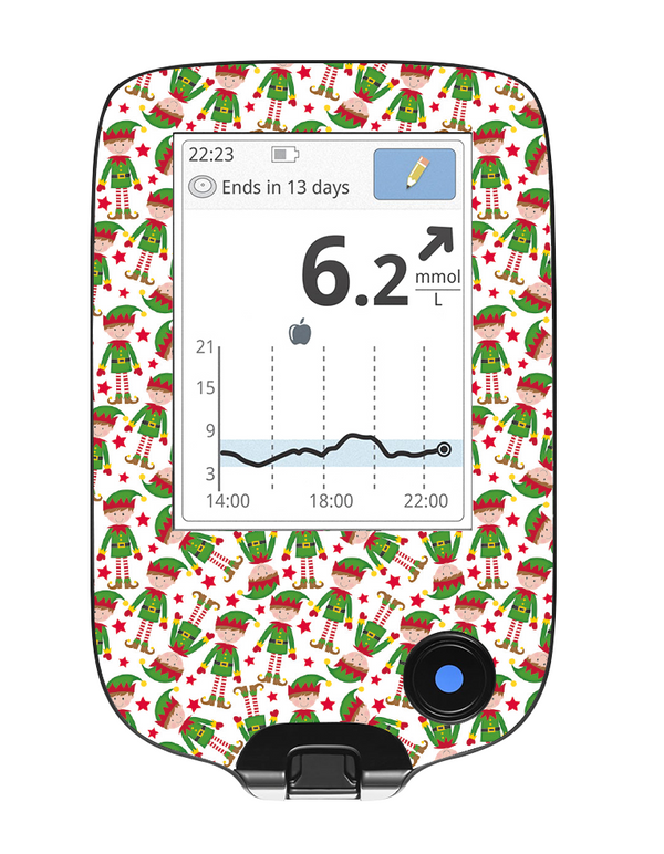 Freestyle Libre 2 Reader Sticker (Cheeky Elves) - Diabeticsupply.co.uk