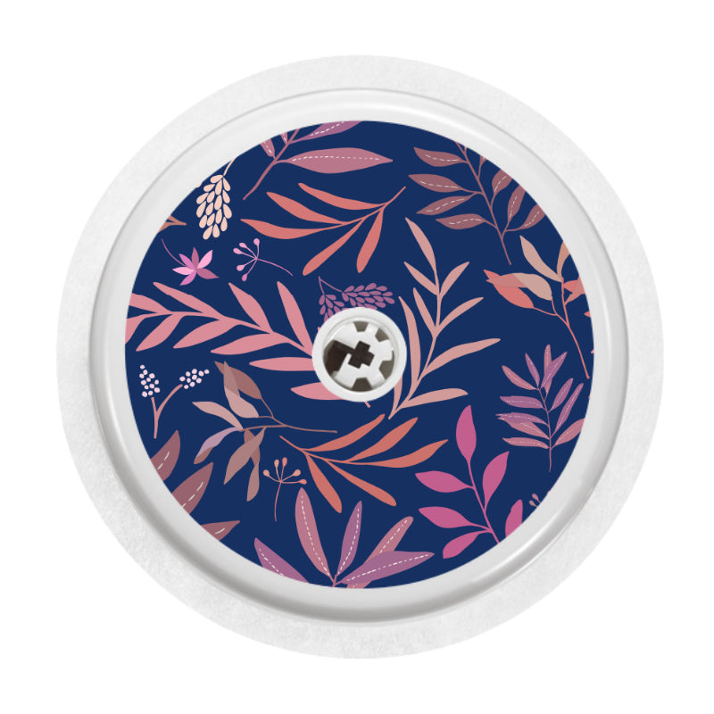 Freestyle Libre 2 Sensor Cover (Navy Leaves) - Diabeticsupply.co.uk