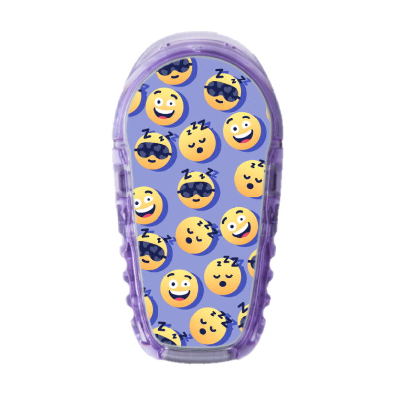 Dexcom G6/One Sensor Sticker (Purple Emoji) - Diabeticsupply.co.uk