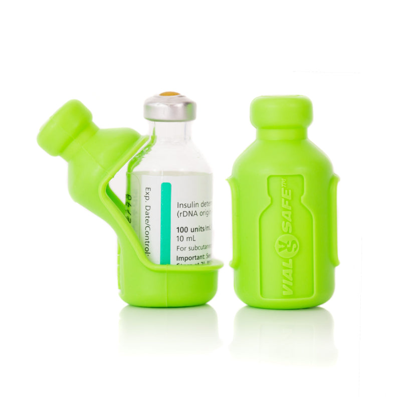 Vial Safe Impact Resistant Medication Vial Protector (Green) - 2 Pack ...