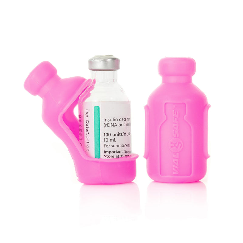 Vial Safe Impact Resistant Medication Vial Protector (Pink) - 2 Pack ...